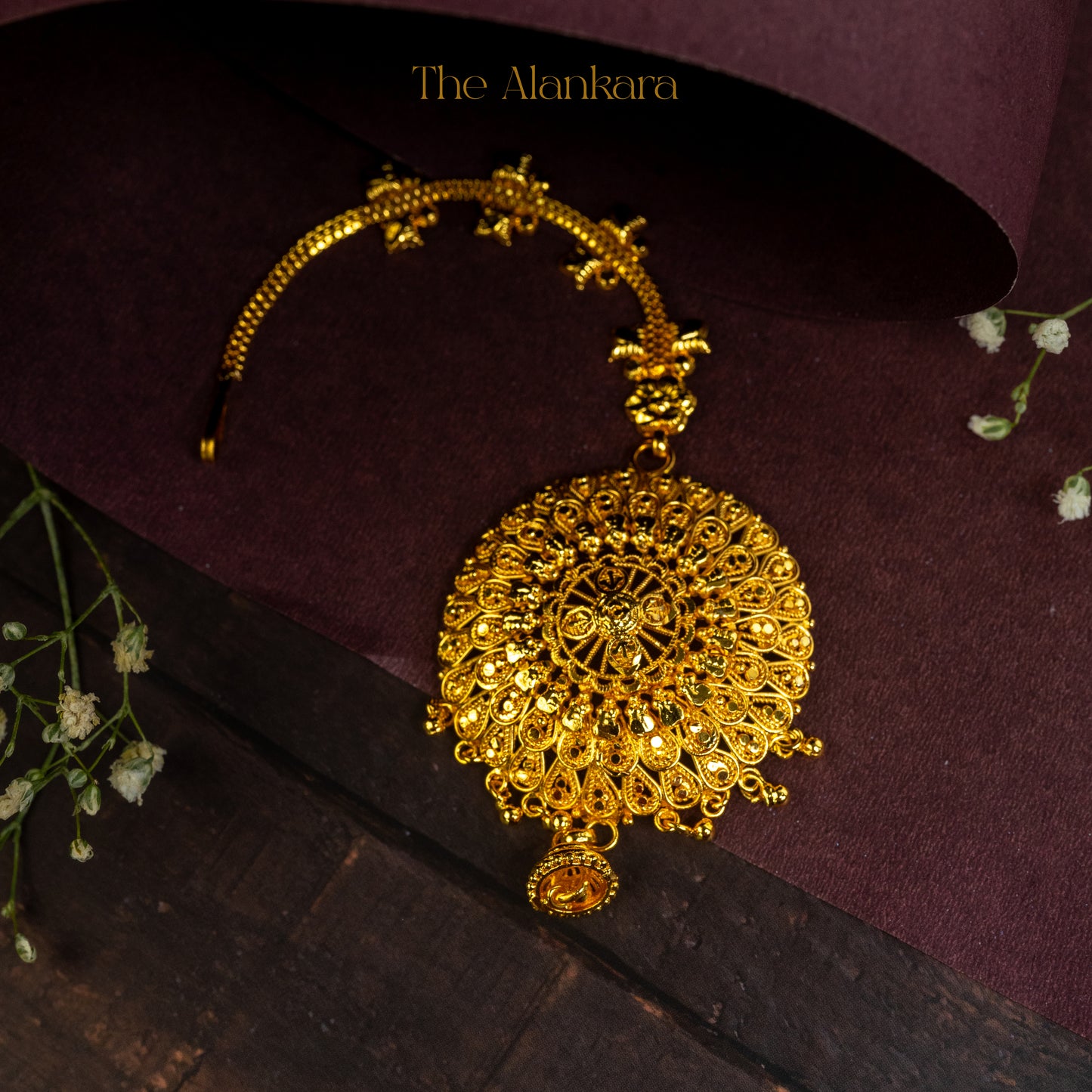 Bridal Shefalika Design Heavy gold Plated Tikli – THE ALANKARA