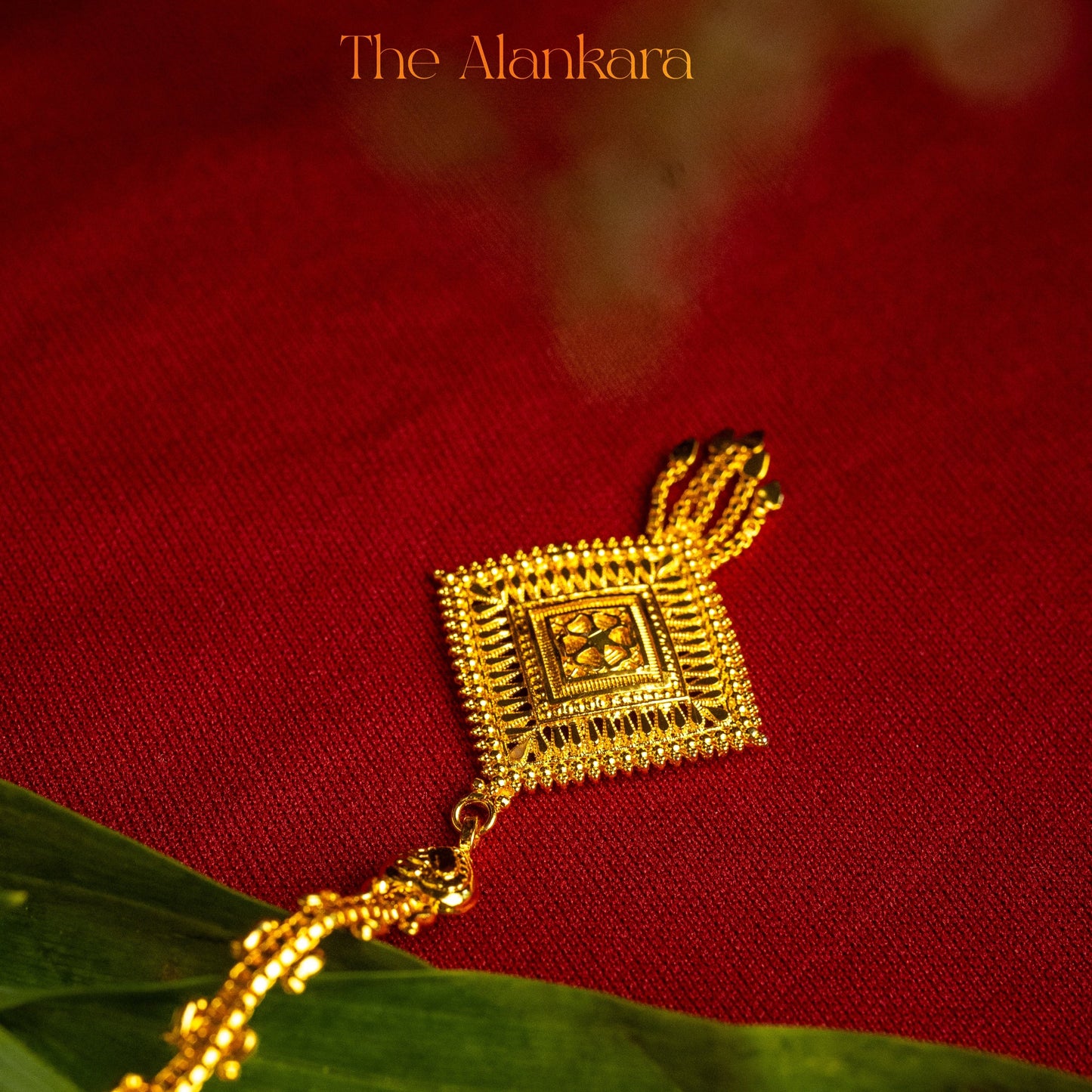 Traditional Barfi Design Gold Plated Tikli with Jhul – THE ALANKARA
